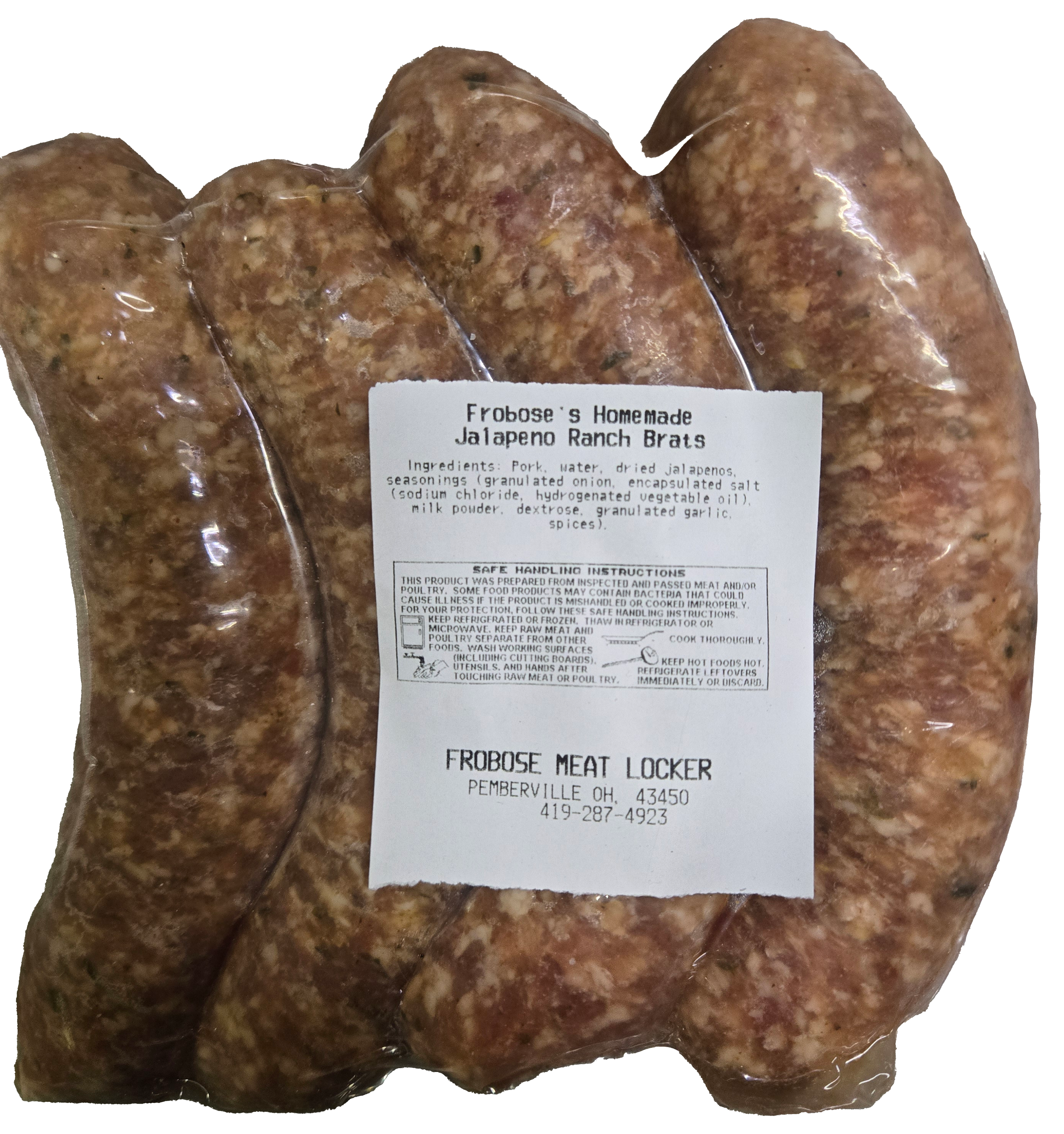 Jalapeno Ranch Bratwurst – Frobose Meat Locker